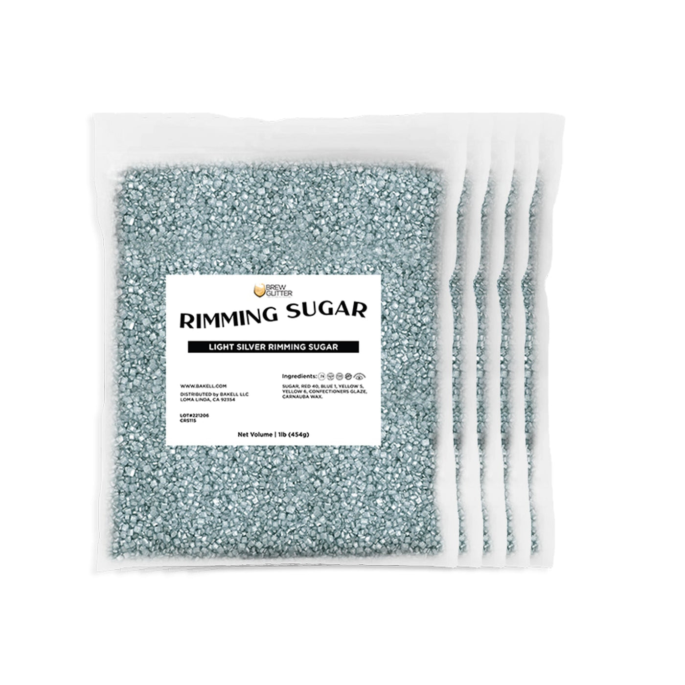 Light Silver Cocktail Rimming Sugar — Brew Glitter®