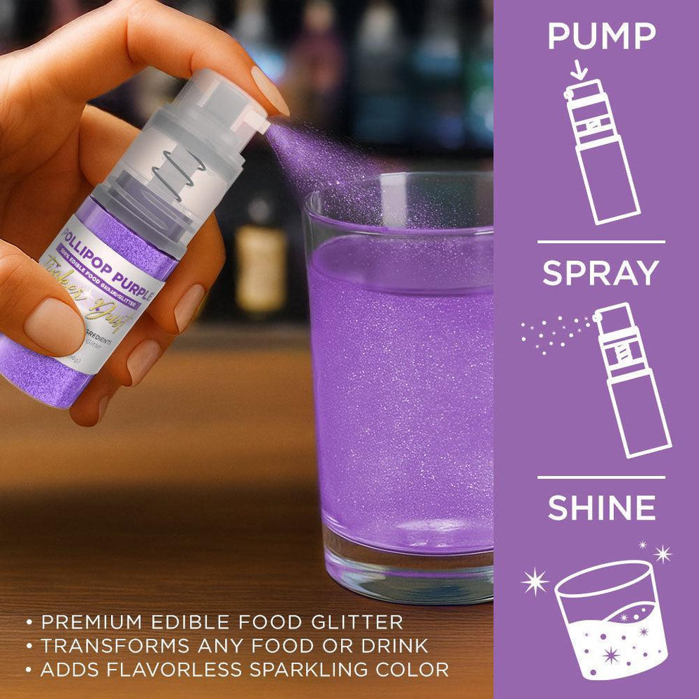 Buy Pollipop Purple Edible Glitter Spray 4g Pump | Tinker Dust® | Brew ...