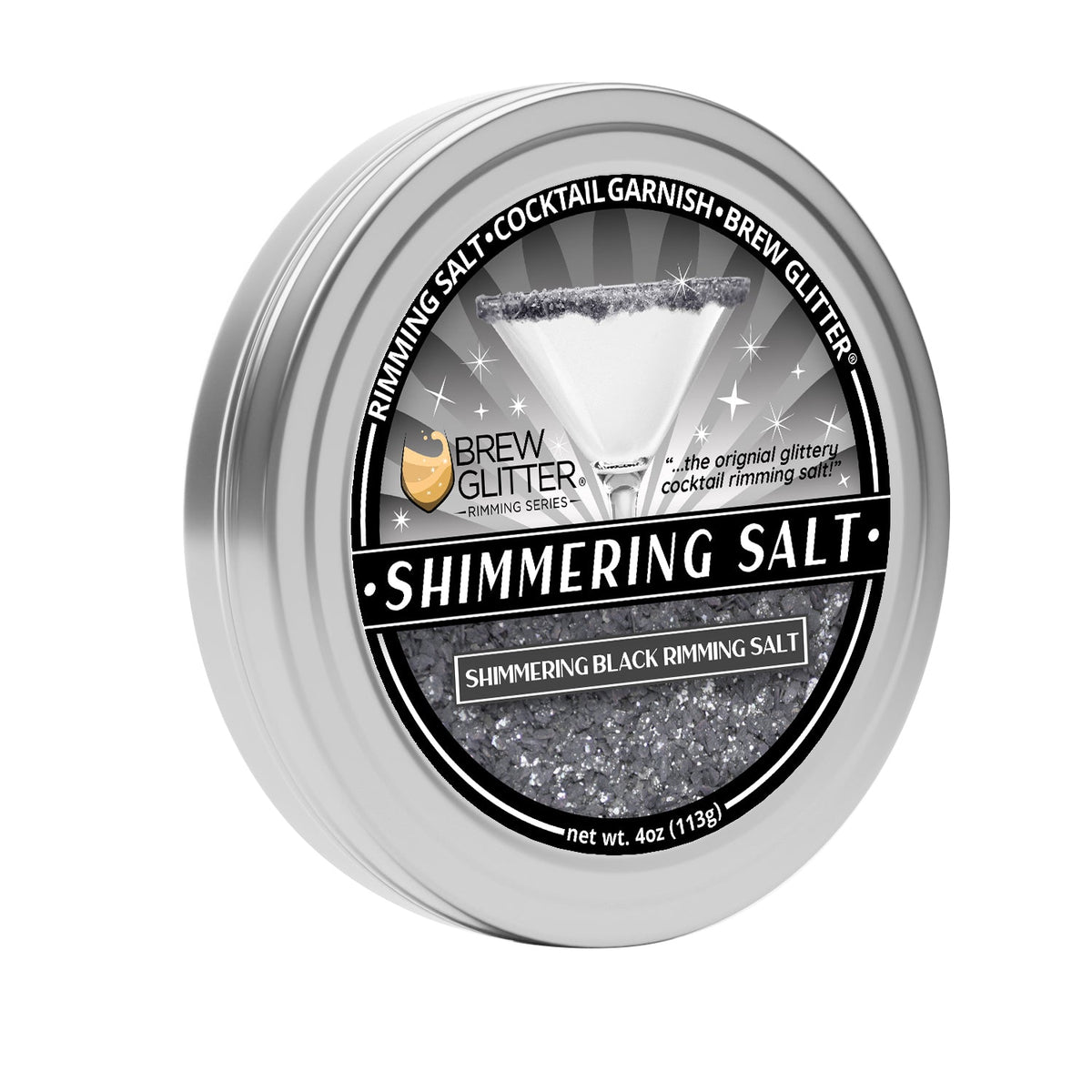 Shimmering Black Cocktail Rimming Salt — Brew Glitter®