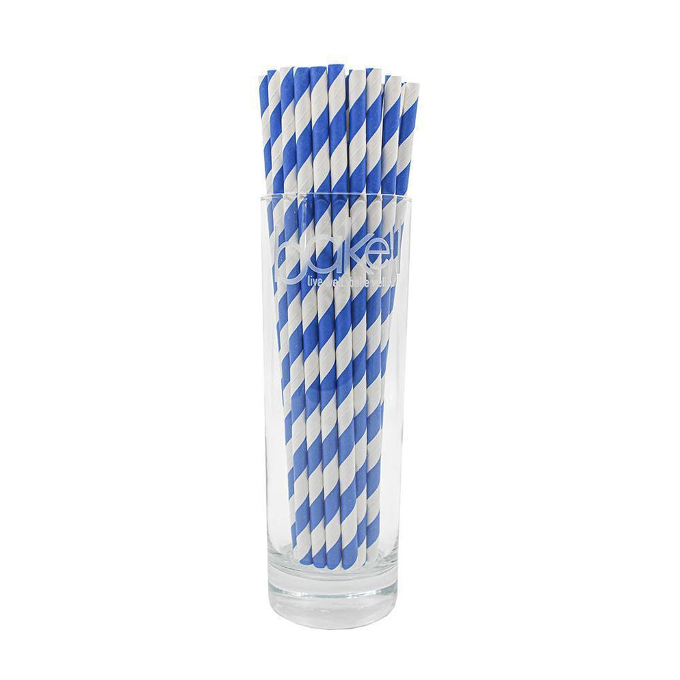 Blue and White Candy Cane Stripe Stirring Straws — Brew Glitter®