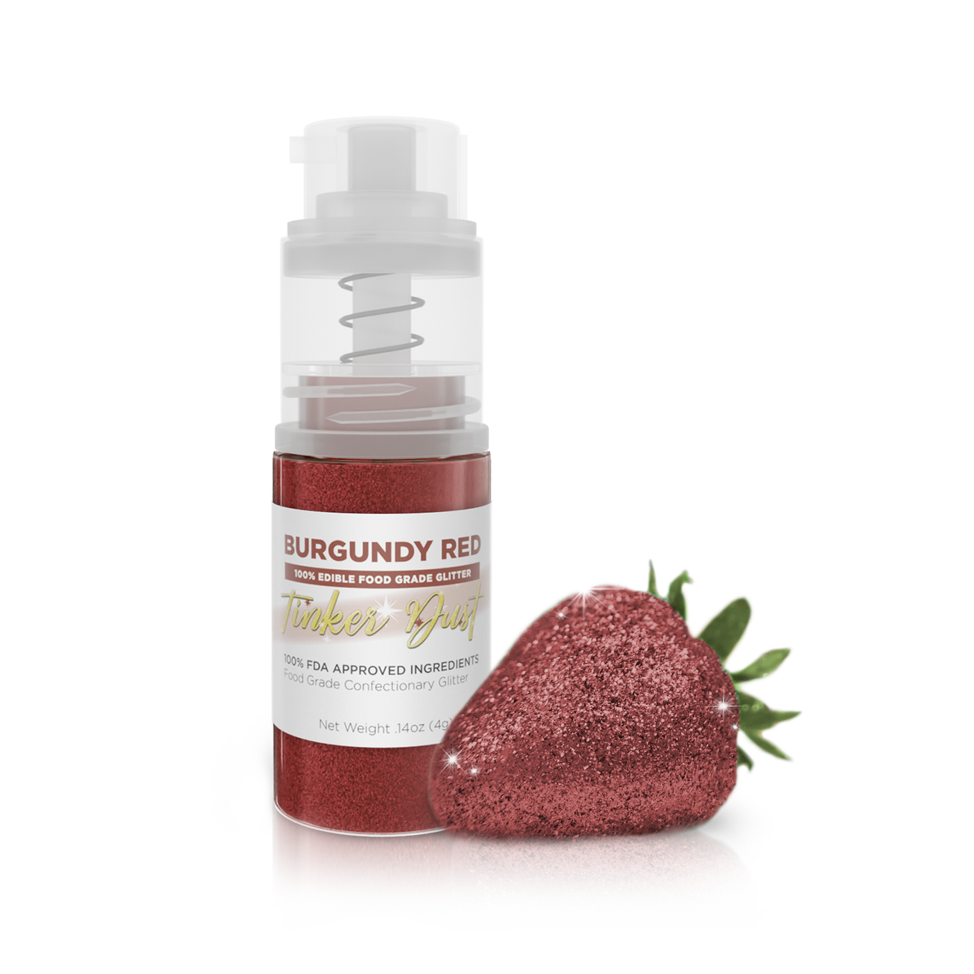 Burgundy Red Edible Glitter Spray 4g Pump | Tinker Dust® | Brew Glitter ...